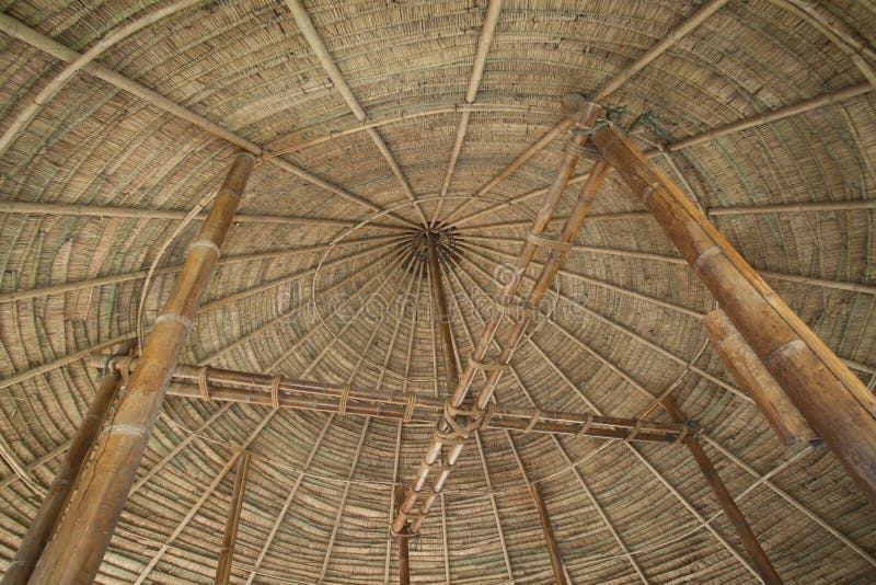 Bamboo roof texture stock image. Image of construction - 21021439