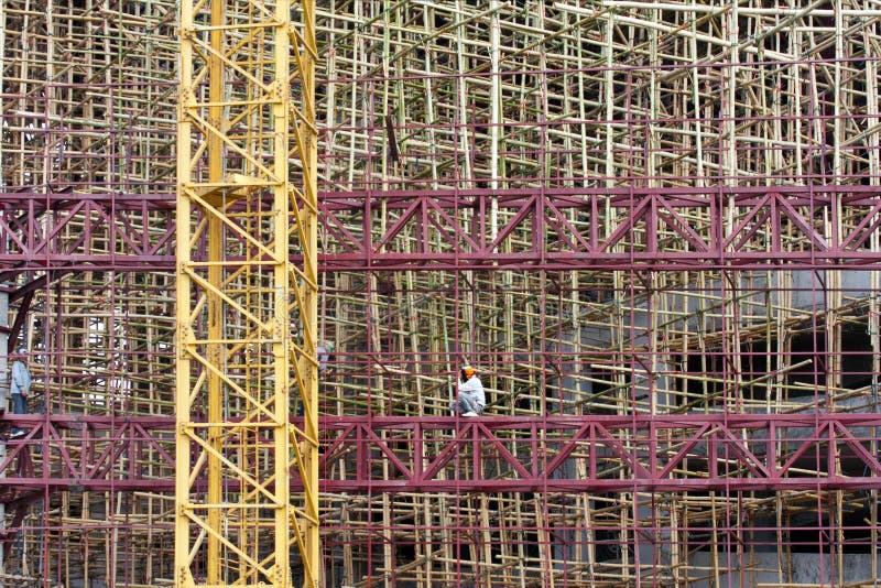 Bamboo scaffolding stock photo. Image of building, architecture - 27791566