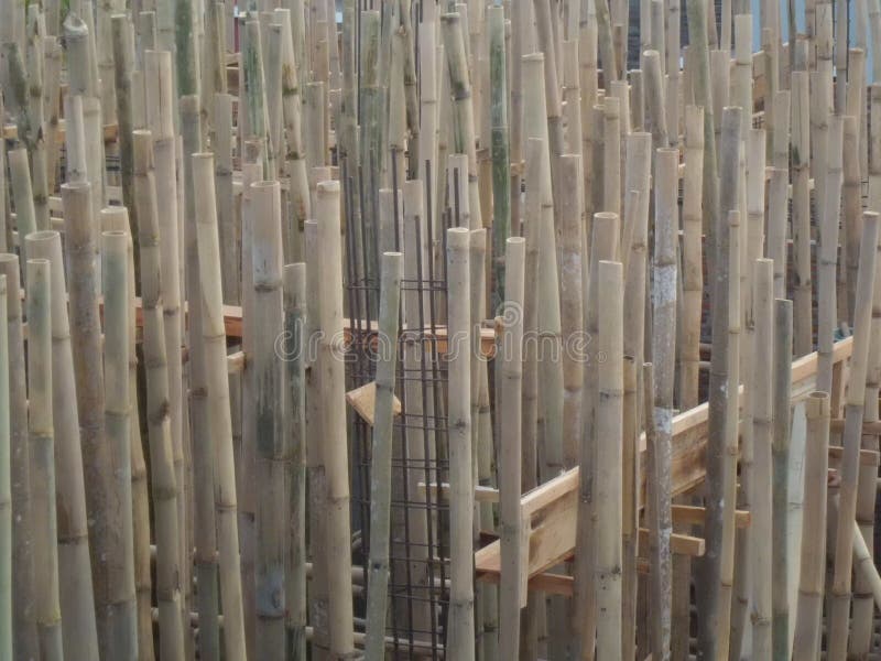 A Bamboo Scaffolding for Building Project Stock Photo - Image of bamboo ...