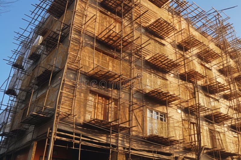 Traditional Wooden Scaffolding Stock Illustrations – 10 Traditional ...