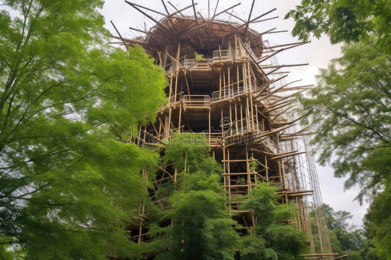 Temporary Scaffolding Stock Illustrations – 71 Temporary Scaffolding ...