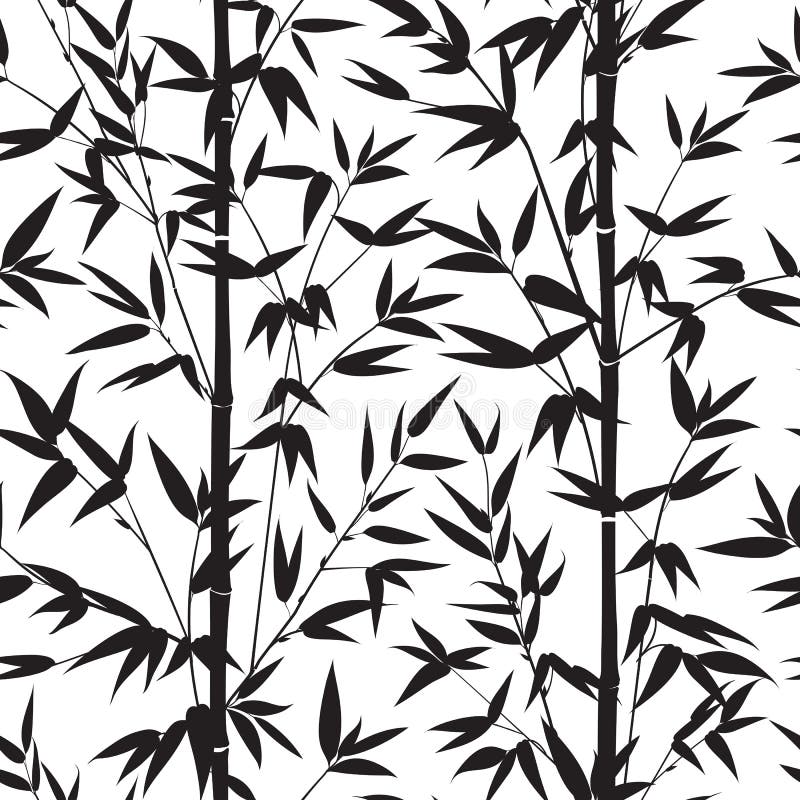 Seamless Bamboo Black White Stock Illustrations – 2,881 Seamless Bamboo ...