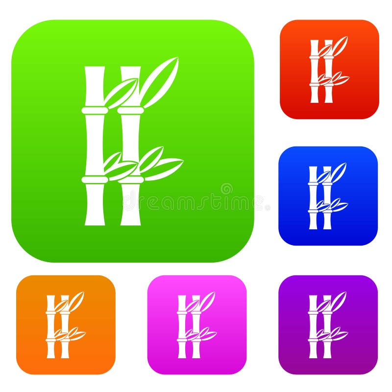 Bamboo set collection stock vector. Illustration of floral - 97946326