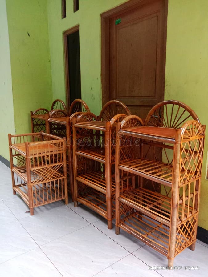 Bamboo Shelf Craft Made by My Father Stock Photo - Image of bamboo ...