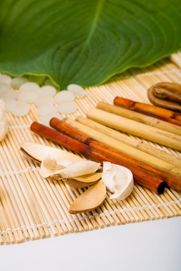The Bamboo and Shell of an Exotic Fruit Stock Image - Image of flower ...