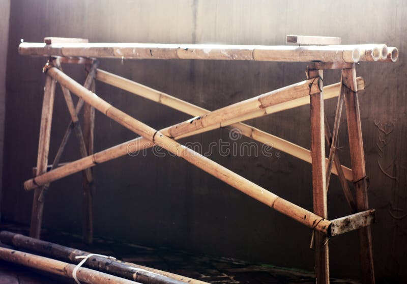 Stager made of bamboo stock photo. Image of assembly - 346969524