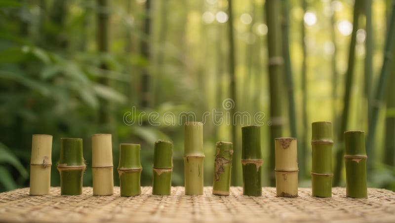 Bamboo Stalks Aligned in a Dense Forest Nature Photography Panoramic ...