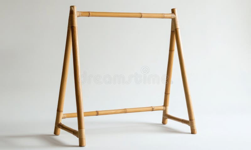 A Bamboo Stand with Two Legs and a Horizontal Beam Stock Illustration ...