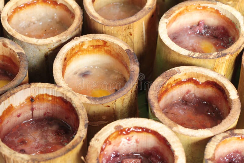 Bamboo of Sticky Rice is Delicious. Stock Image - Image of delicious ...