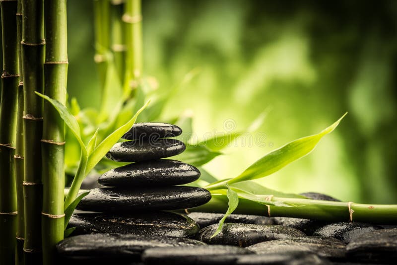 Bamboo stones zen стоковое изображение. изображение насчитывающей ...