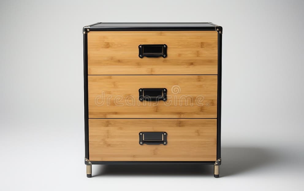 Bamboo Storage Unit on a Background of Transparency Generative Ai Stock ...