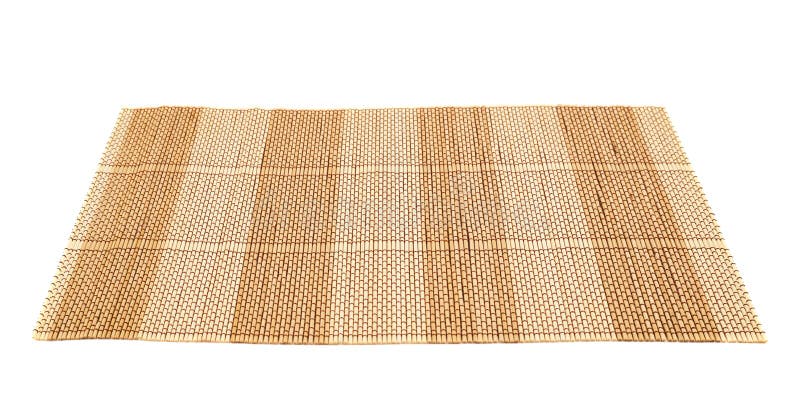 Bamboo Straw Serving Mat Isolated Stock Photo - Image of floor, detail ...