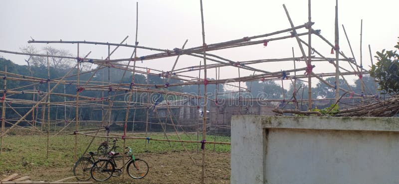 Bamboo Structure for Rasleela Program in Navkarhi Madhubani Bihar India ...