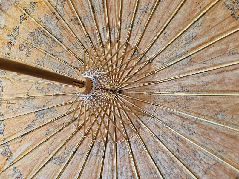 Bamboo Structure of Umbrella Stock Image - Image of product, tropical ...