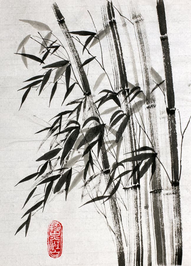 Bamboo is a Symbol of Longevity and Prosperity Stock Illustration ...