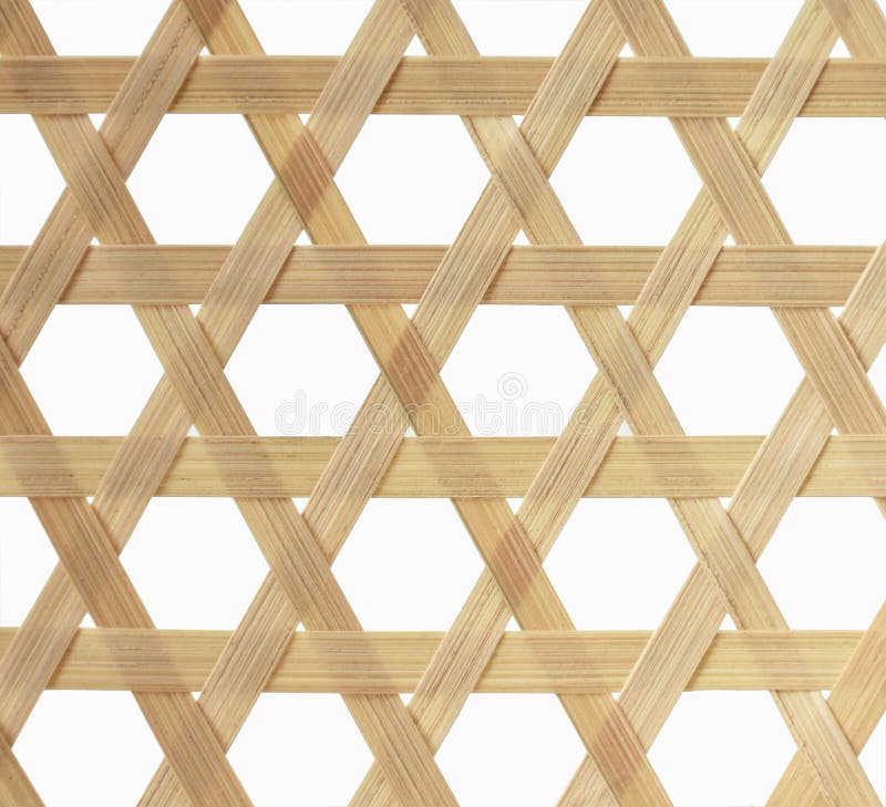 Bamboo Basketry Background. Isolated on White. Stock Image - Image of ...