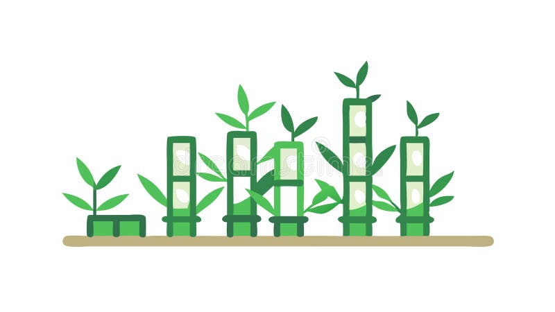 Bamboo Thicket Growing on a Small Patch of Land, Vector Design ...