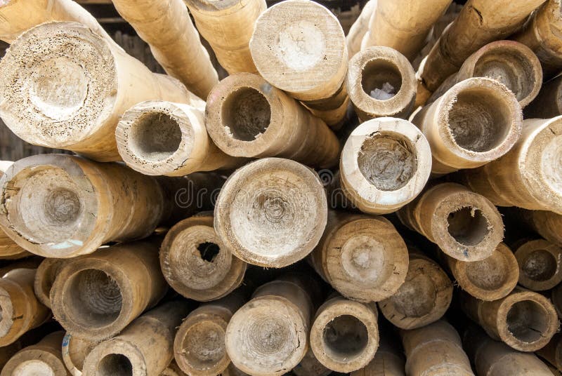 Bamboo Timber Construction Material Stock Image - Image of nature ...