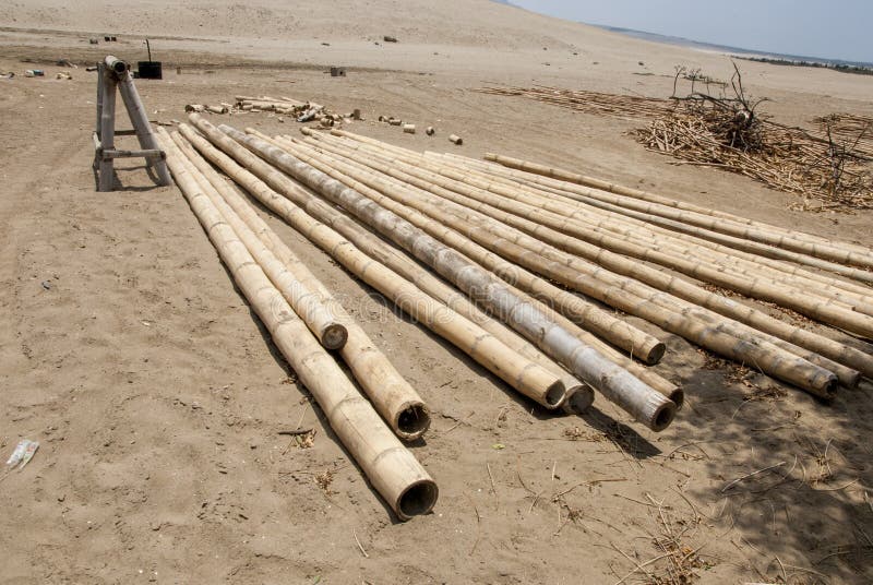Bamboo Timber Construction Material - Peru Stock Photo - Image of ...
