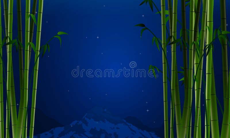 Bamboo Tree Forest Background Stock Vector - Illustration of relaxation ...