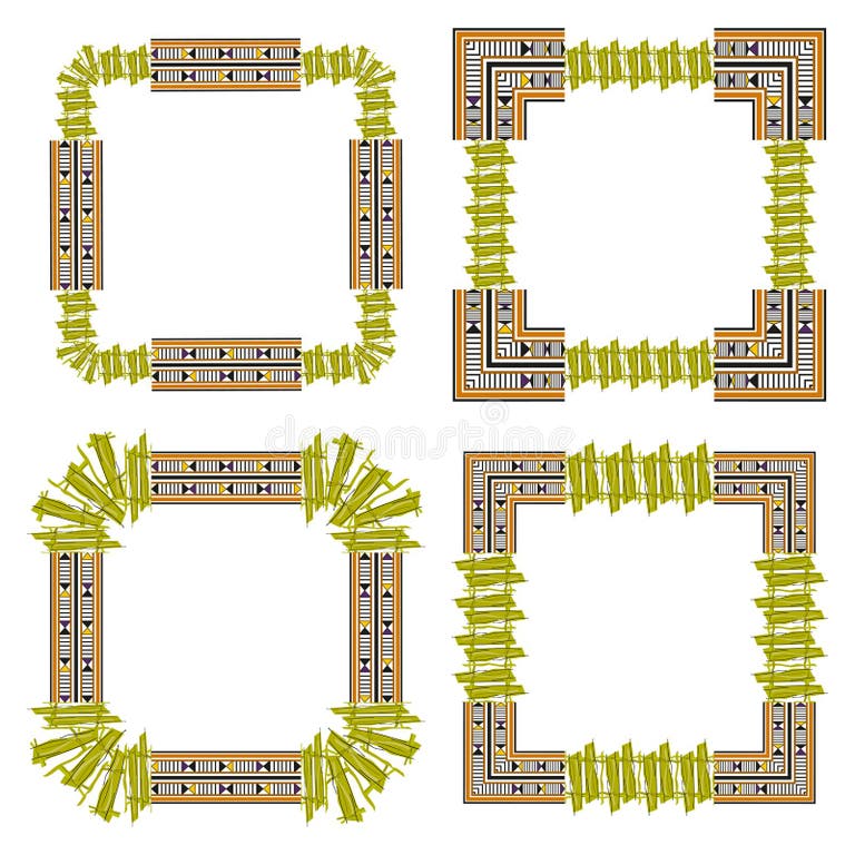 Square Ethnic Geometric Frames Stock Illustrations – 1,670 Square ...