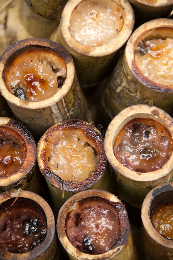 Bamboo tube stock image. Image of brown, roasted, charcoal - 28227771