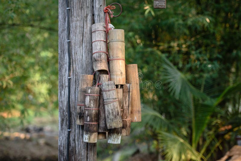The bamboo tube shape stock image. Image of thailand - 93136573