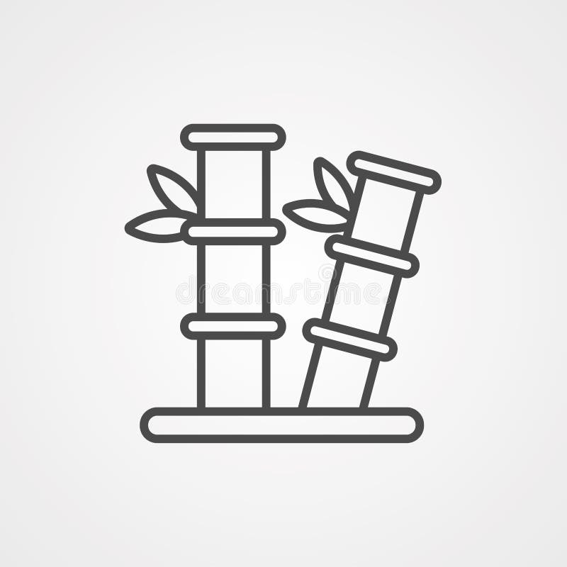 Bamboo Vector Icon Sign Symbol Stock Vector - Illustration of natural ...