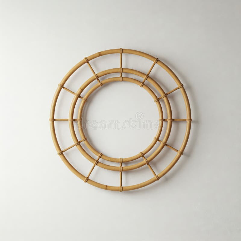 Bamboo wall decor circle stock illustration. Illustration of wall ...
