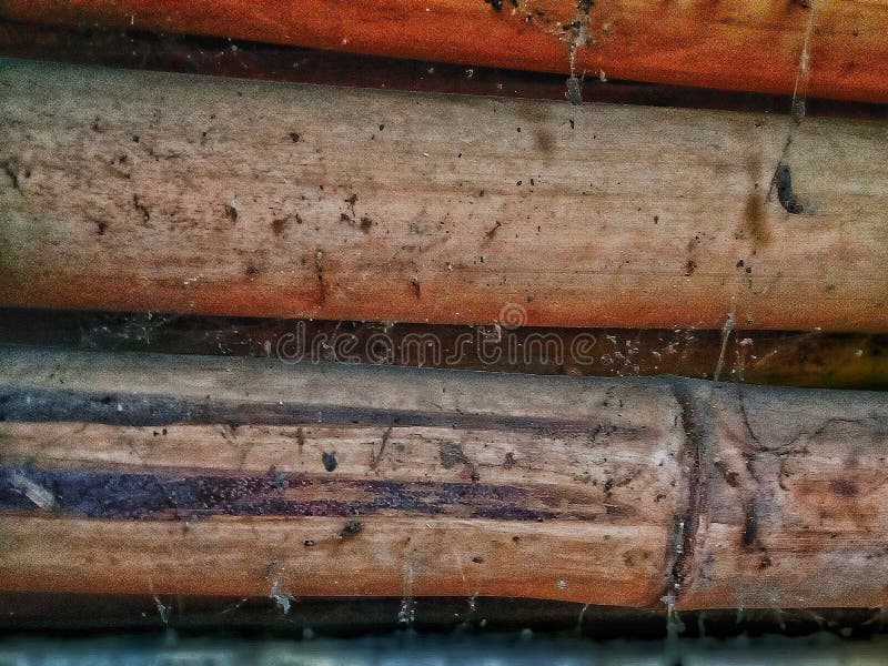 Bamboo for Wall Support when Building a House Stock Image - Image of ...