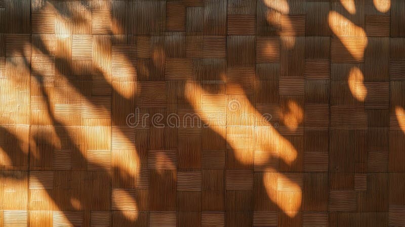 Bamboo Wall Texture with Intersecting Patterns and Natural Shadow Play ...