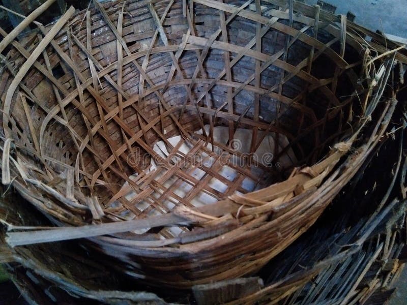 Bamboo wicker basket stock photo. Image of furniture - 239168606