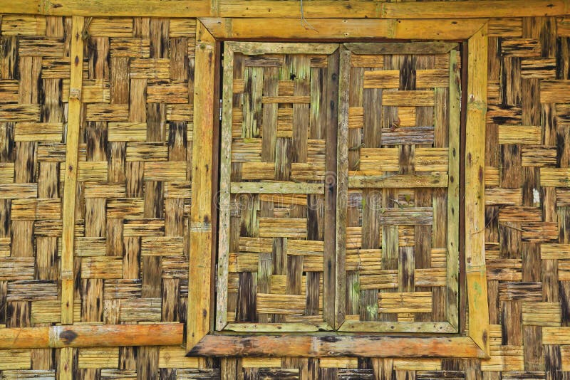 Bamboo Sheets Lining the Walls of Ancient Homes. Stock Photo - Image of ...