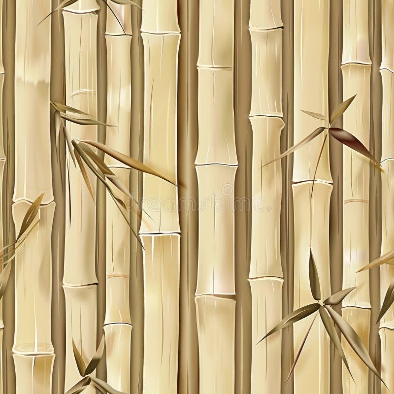 Bamboo Wood Seamless Pattern, Wooden Texture Stock Illustration ...