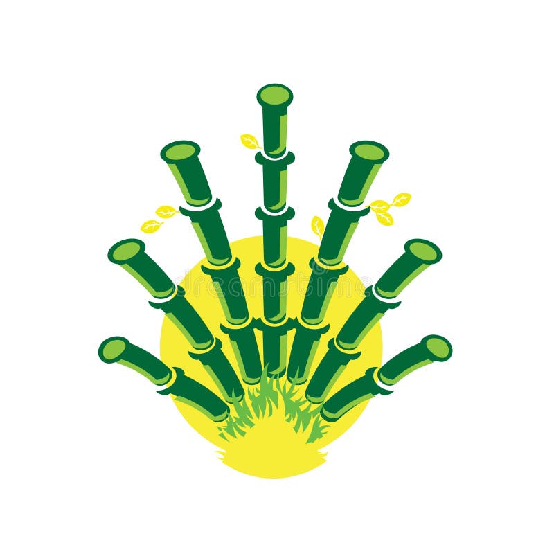 Bamboo Zen Vector Emblem Illustration Stock Vector - Illustration of ...