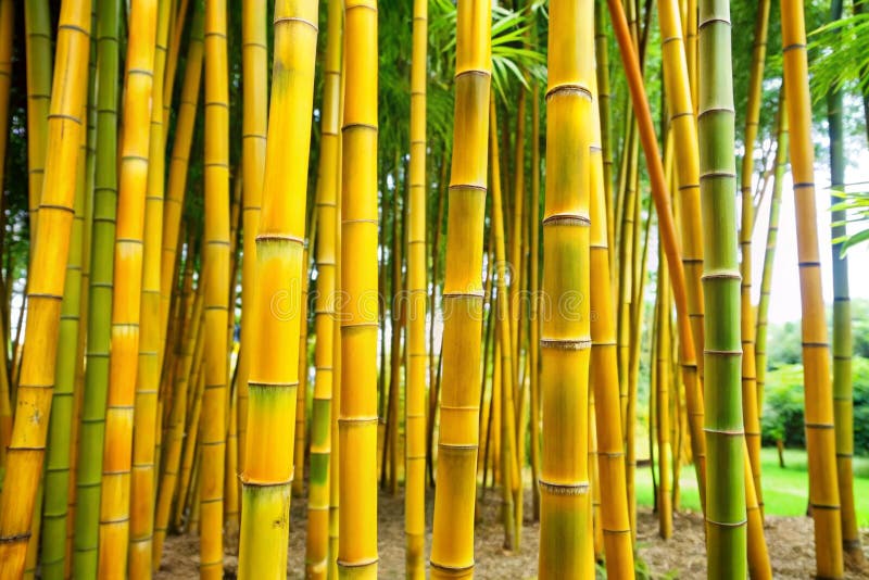 Bambu Kuning Bamboo Cultivated Plant Stock Illustration - Illustration ...