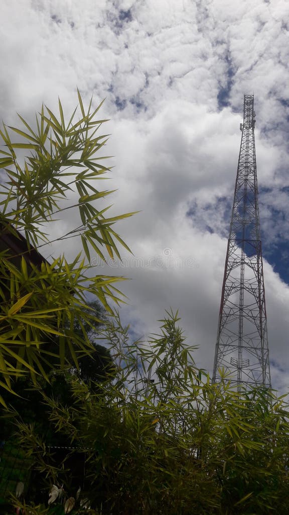 BAMBOO NEAR at TOWER at BALINGKA .AGAM Stock Image - Image of awan ...