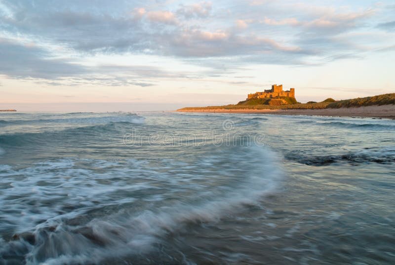 Bamburgh Castle stock image. Image of castle, sunset - 19145193