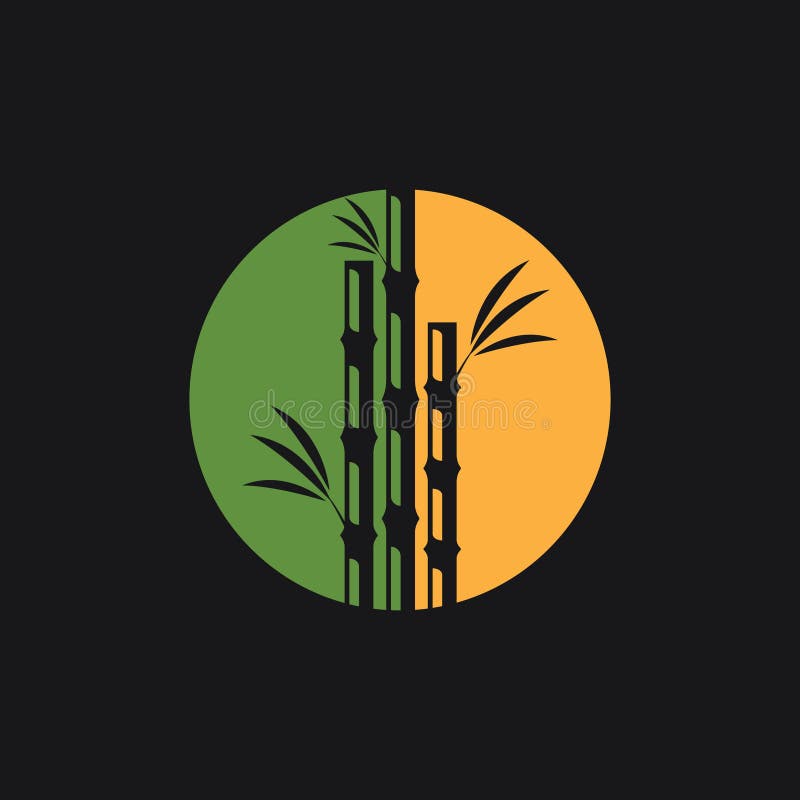 Bambuspflanzensymbol Und Symbolvektorvorlage Stock Abbildung ...