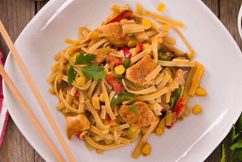 Bami goreng. stock photo. Image of cuisine, meal, meat - 137356536