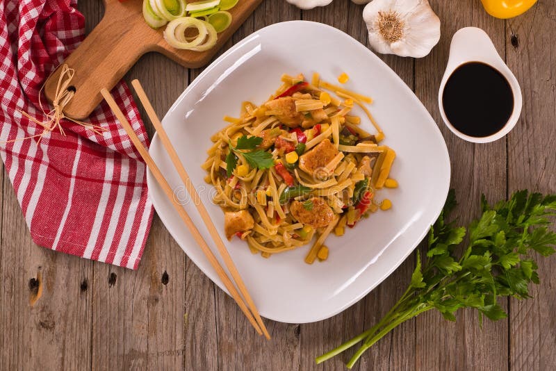 Bami goreng. stock image. Image of asian, delicious - 139124739