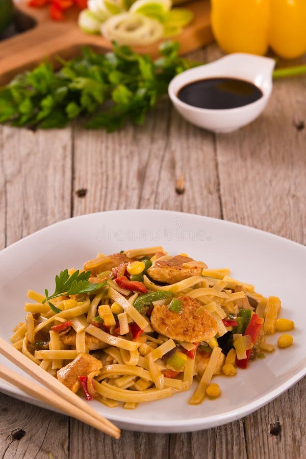 Bami goreng. stock image. Image of delicious, goreng - 139125965