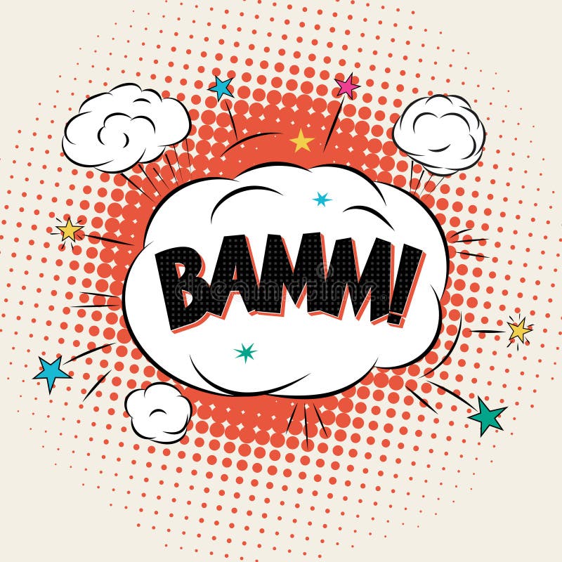 Bamm Comic Book Bubble Text Stock Vector - Illustration of bubble ...