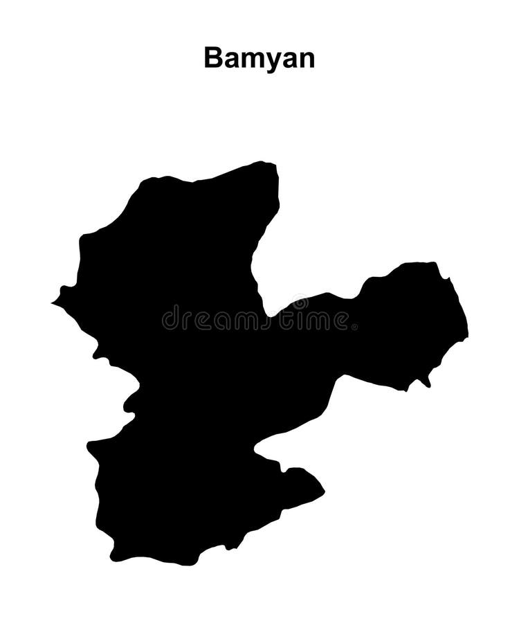 Bamyan outline map stock vector. Illustration of isolated - 360322955