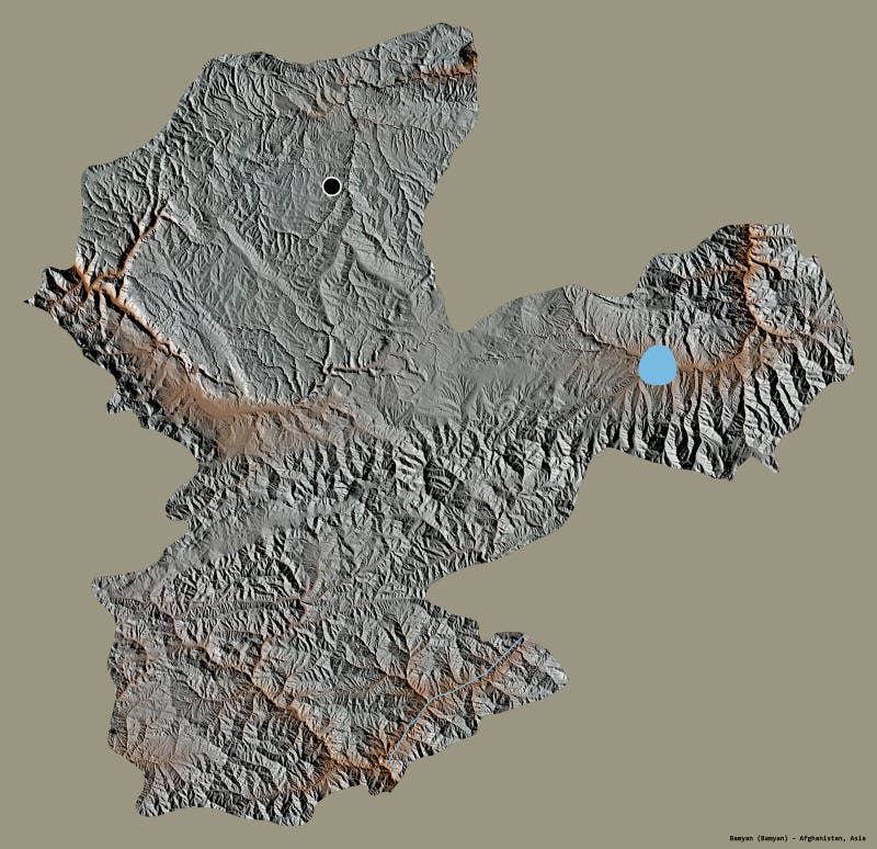 Bamyan, Afghanistan. High-res Satellite. Labelled Points of Cities ...