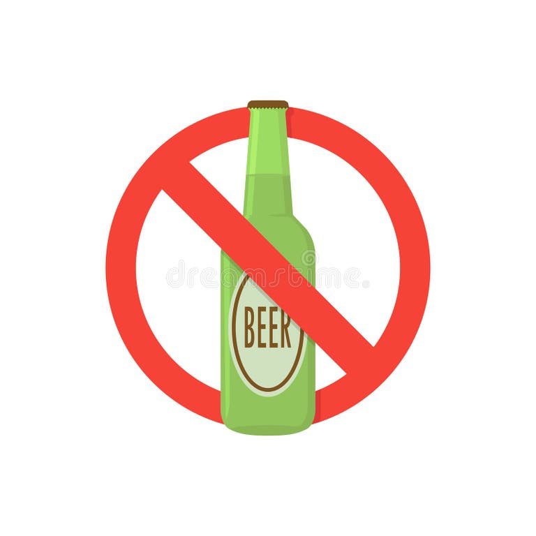 Ban on Alcohol, Beer and Sign of Ban Stock Illustration - Illustration ...