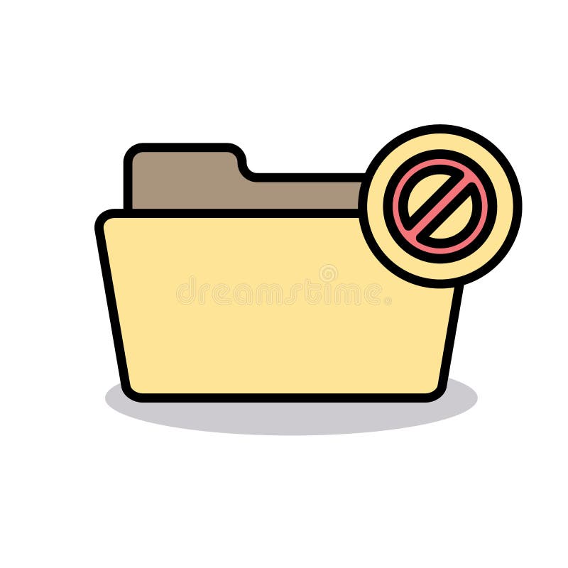 Ban Banned Block Cancel Disabled Folder Stop Icon Stock Vector ...