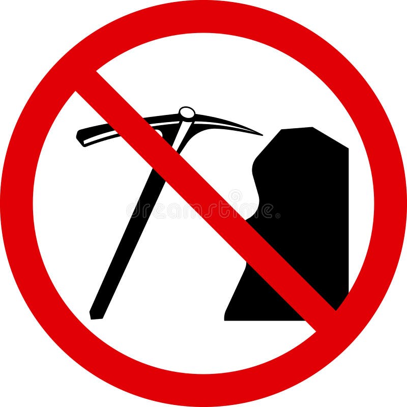 Flat Icon Prohibiting Mining Stock Illustrations – 1 Flat Icon ...