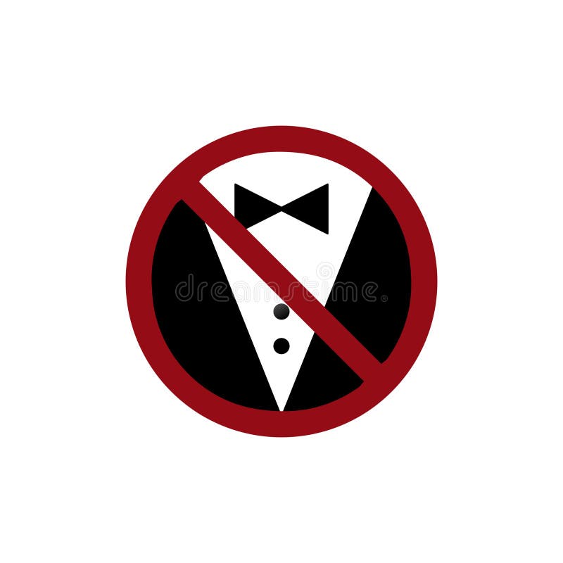 Ban Dresscode Icon. Forbidden Icon Sign Stock Vector - Illustration of ...