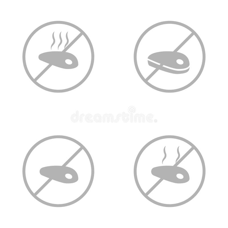 Ban on Eating Meat, Icon Vector Illustration Stock Vector ...